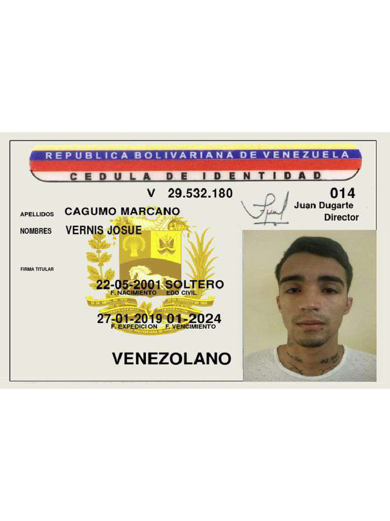 Formato de Cedula Venezolana - PDF | PDF