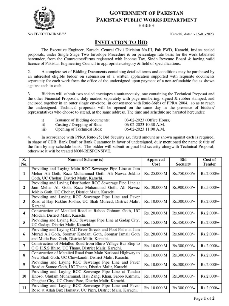Pak PWD | PDF | Money