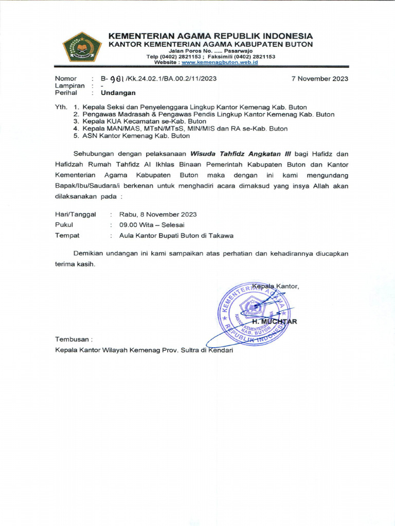 Undangan Wisuda Tahfidz-1 | PDF