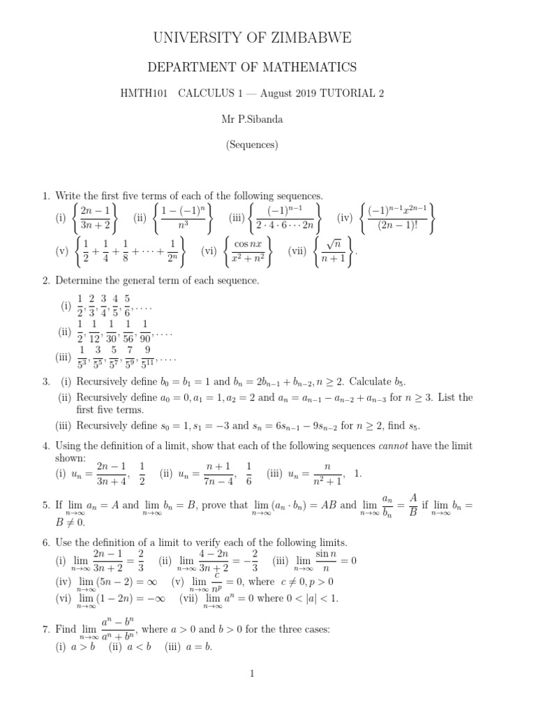 HMTH 101tutorial 2 2019 | PDF | Mathematics | Mathematical Logic