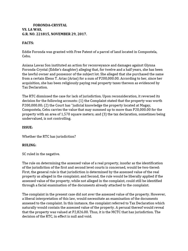 CIV PRO 1 - Case Digest | PDF | Complaint | Foreclosure