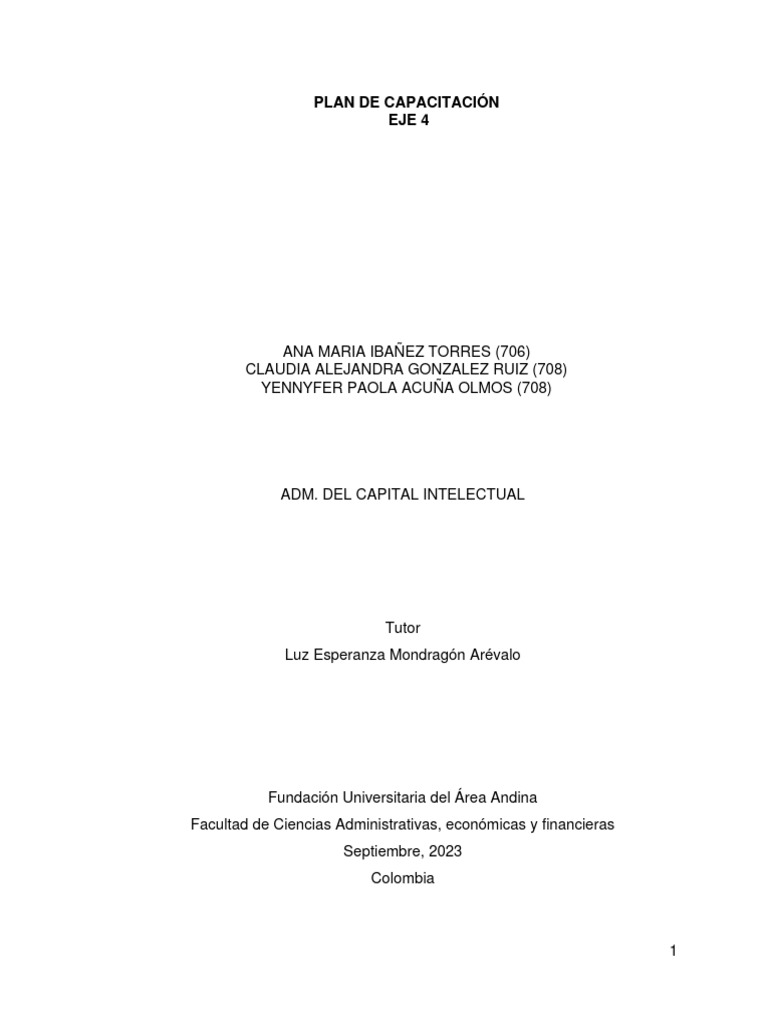 Eje 4 Administración Del Capital Intelectual | PDF | Gestión de ...