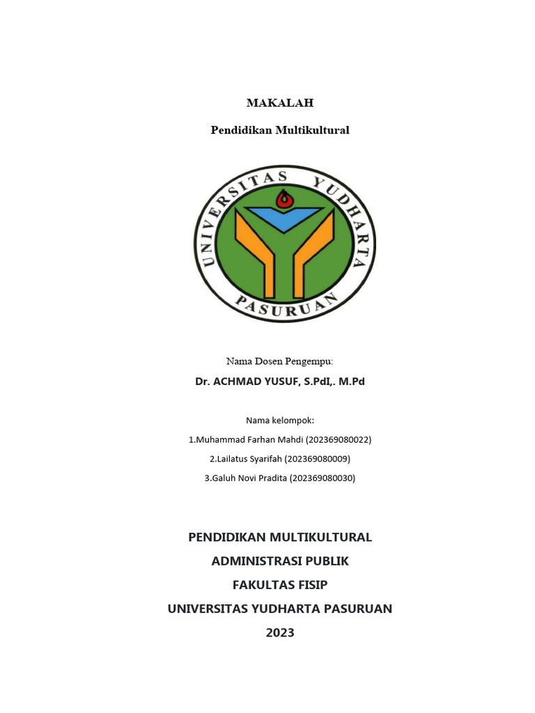 Makalah Multikultural | PDF