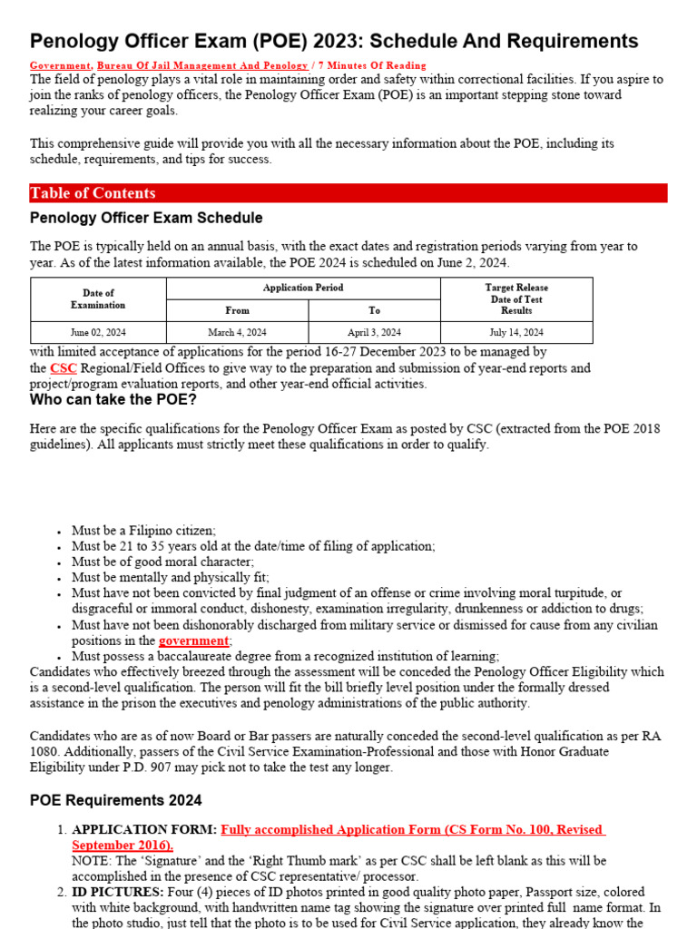 Penology Officer Exam | Download Free PDF | Identity Document | Prison