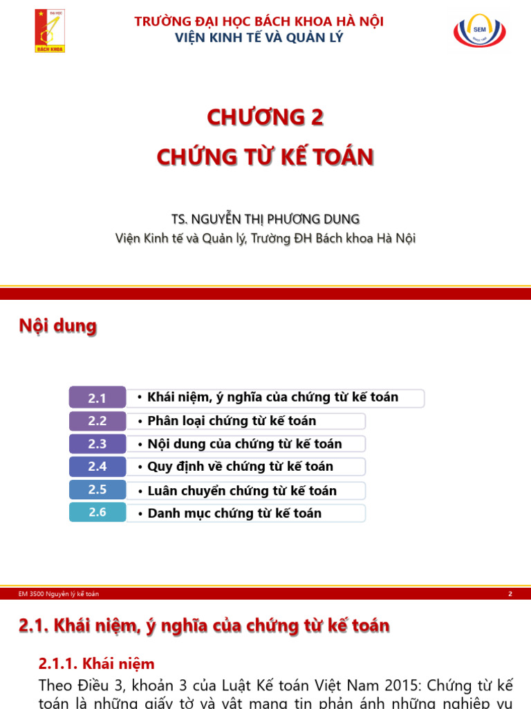 Chuong 2 - Chung Tu Ke Toan | PDF