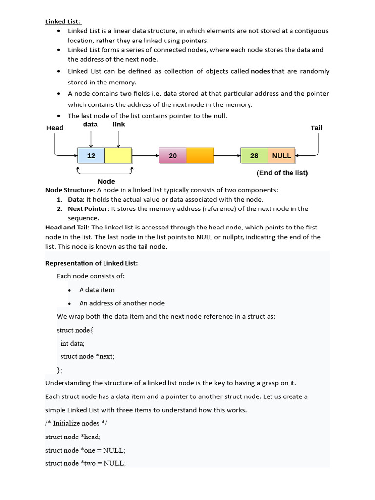 Linked List1 Pdf Pointer Computer Programming Computing