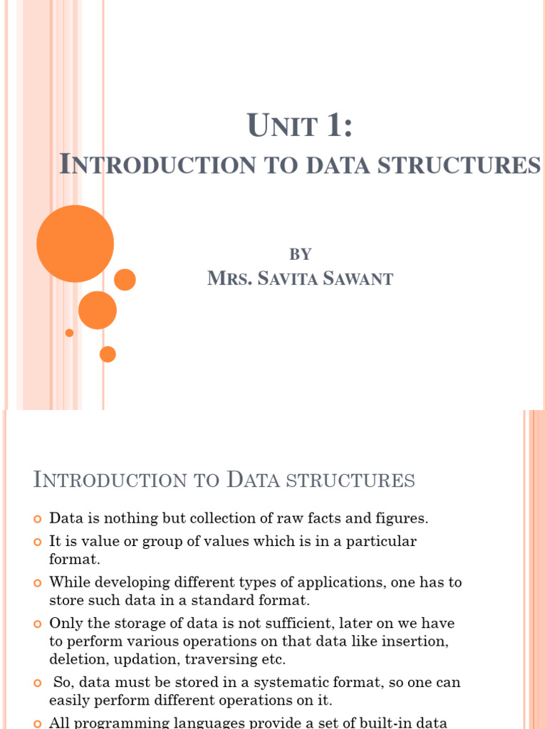 Introduction To Data Structures | Download Free PDF | Data Type | Computer Science