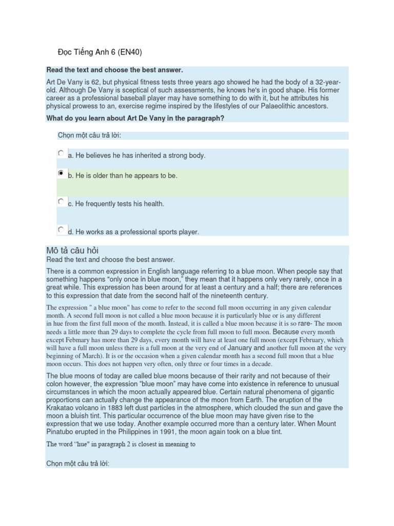 (123doc) Doc Tieng Anh 6 En40 | PDF | Lightning | Honey Bee