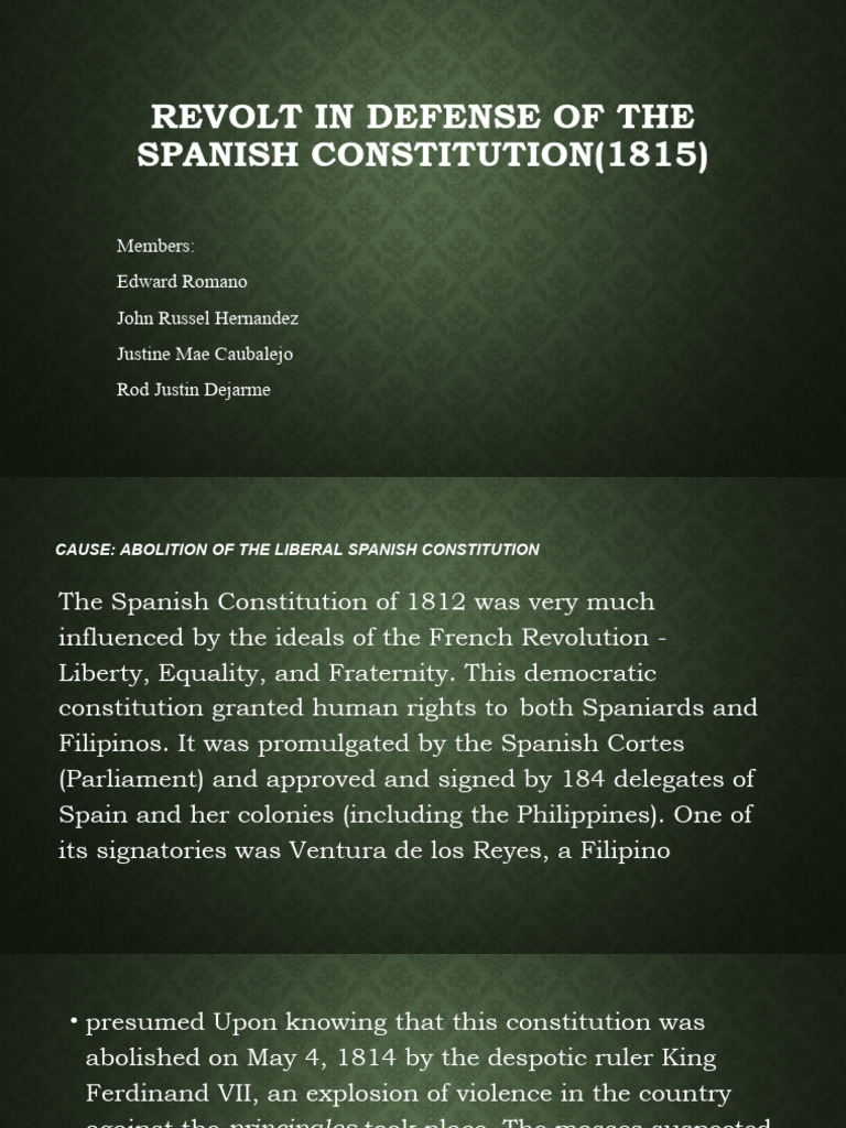 Revolt in Defense of The Spanish Constitution ( | PDF