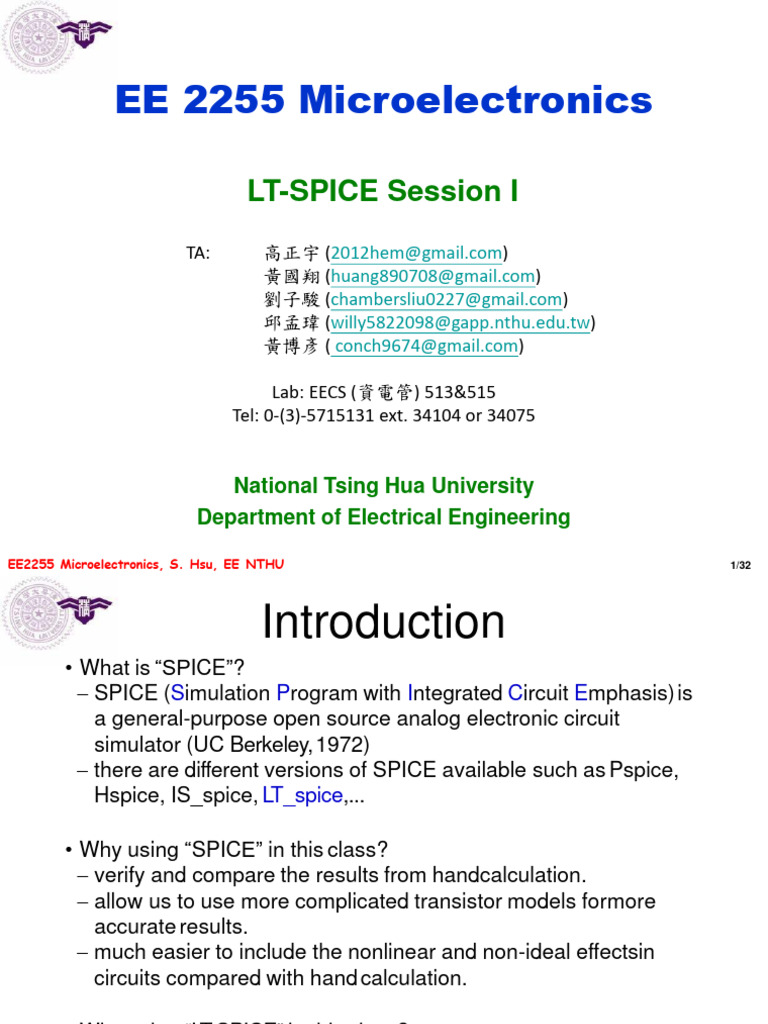 LT-SPICE-Tutorial 2023 Session I | PDF | Spice | Electrical Network