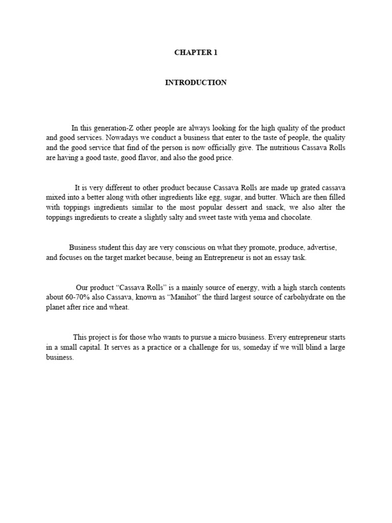 Bianca Chapter 1 (Entrep) | PDF | Food And Drink | Foods