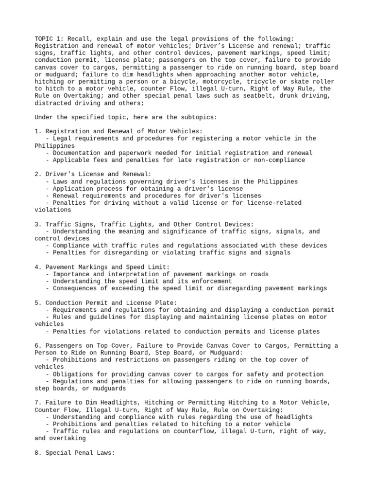 04 Traffic Management and Accident Investigation With Driving | PDF ...