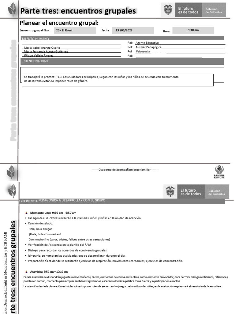 Planeación Grupal #28 El Rosal Miao | PDF