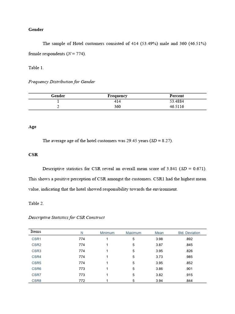 Reporting Descriptive Statistics | PDF | Standard Deviation | Mean