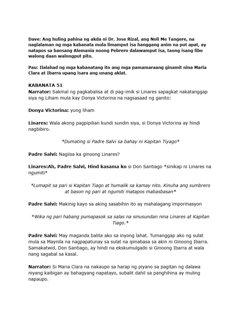 NOLI SCRIPT (Chapter 51 - 60) | PDF