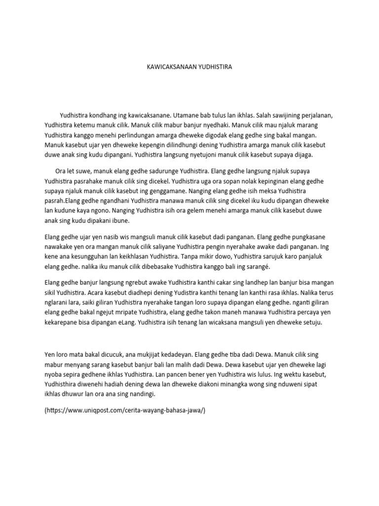 Kawicaksanaan Yudhistira | PDF