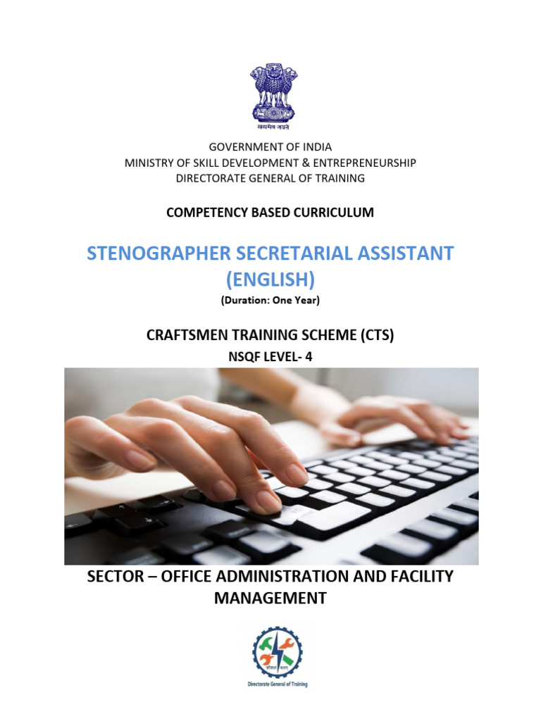 CTS Stenographer Secretarial Assistant (Eng) - CTS - NSQF-4 | PDF ...