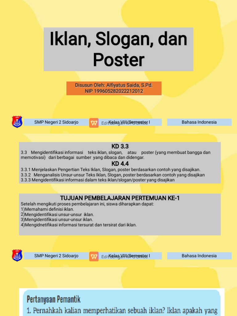 Iklan, Slogan, Dan Poster | PDF