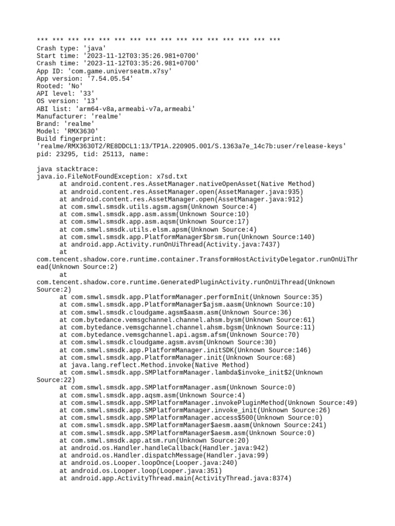Catchlogs - 2023-11-12 at 03-35-26 - 7.54.0 - .Java | PDF | Java (Programming Language) | Method ...