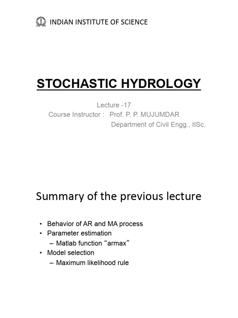 Lecture 17 Pdf Autoregressive Integrated Moving Average Mean Squared Error