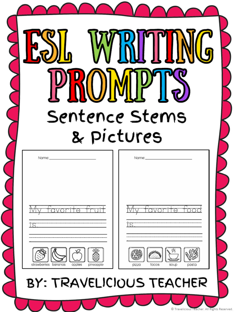 Sentence Stems & Pictures: By: Travelicious Teacher | PDF