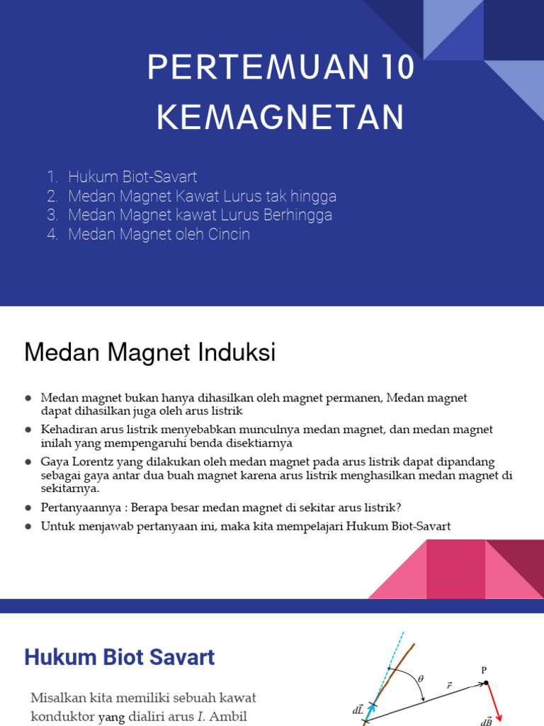 Pertemuan 10. Hukum Biot-Savart | PDF