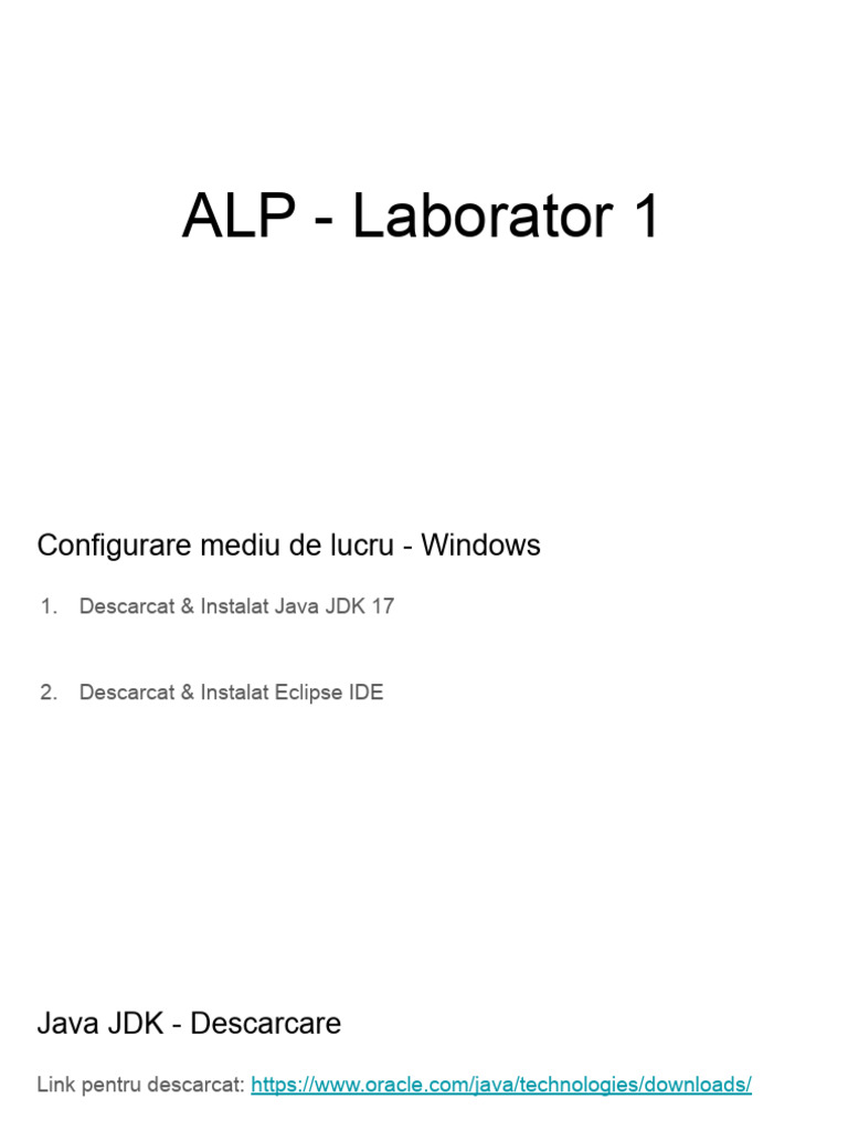 Alp Laborator 1 Pdf Java Programming Language Computer Programming