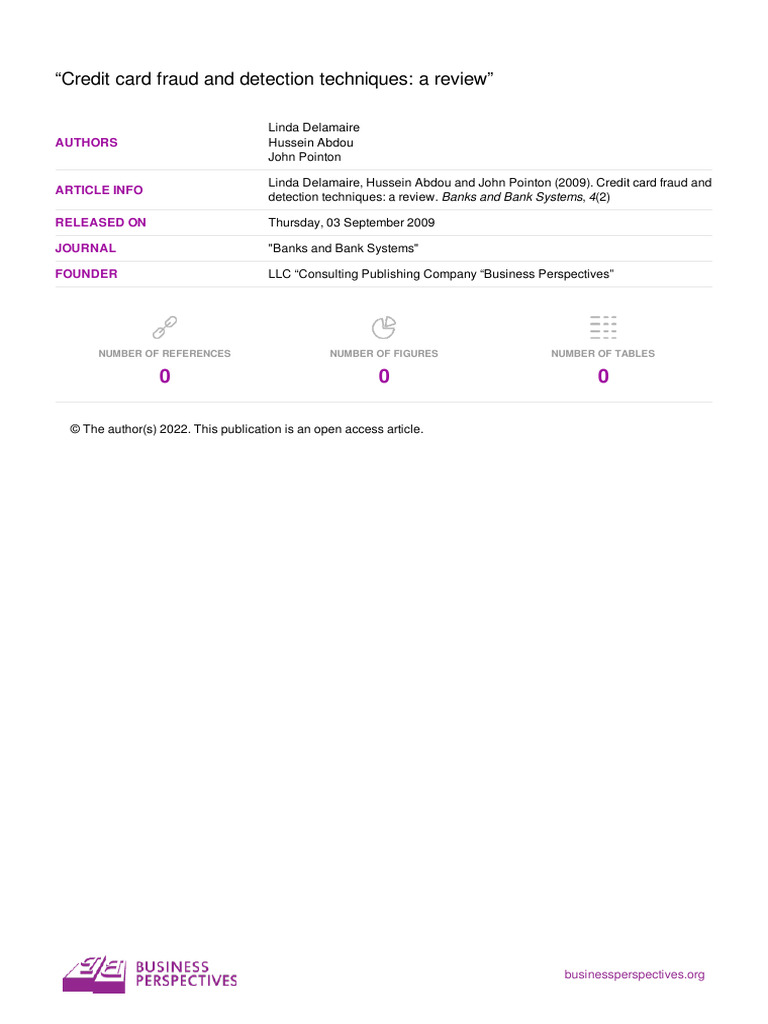 7. Research Paper 1 (Abnormal Transactions Credit Card) | PDF | Credit ...