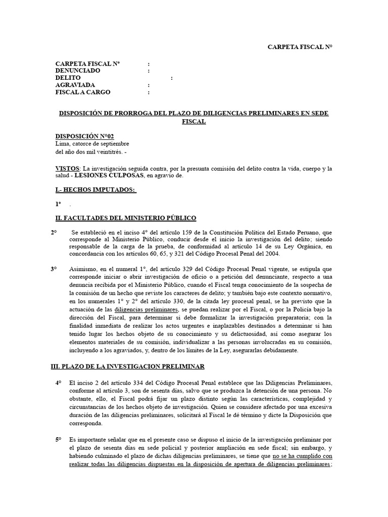 CARPETA FISCAL N Ampliacion Sede Fiscal | PDF | Fiscal | Justicia