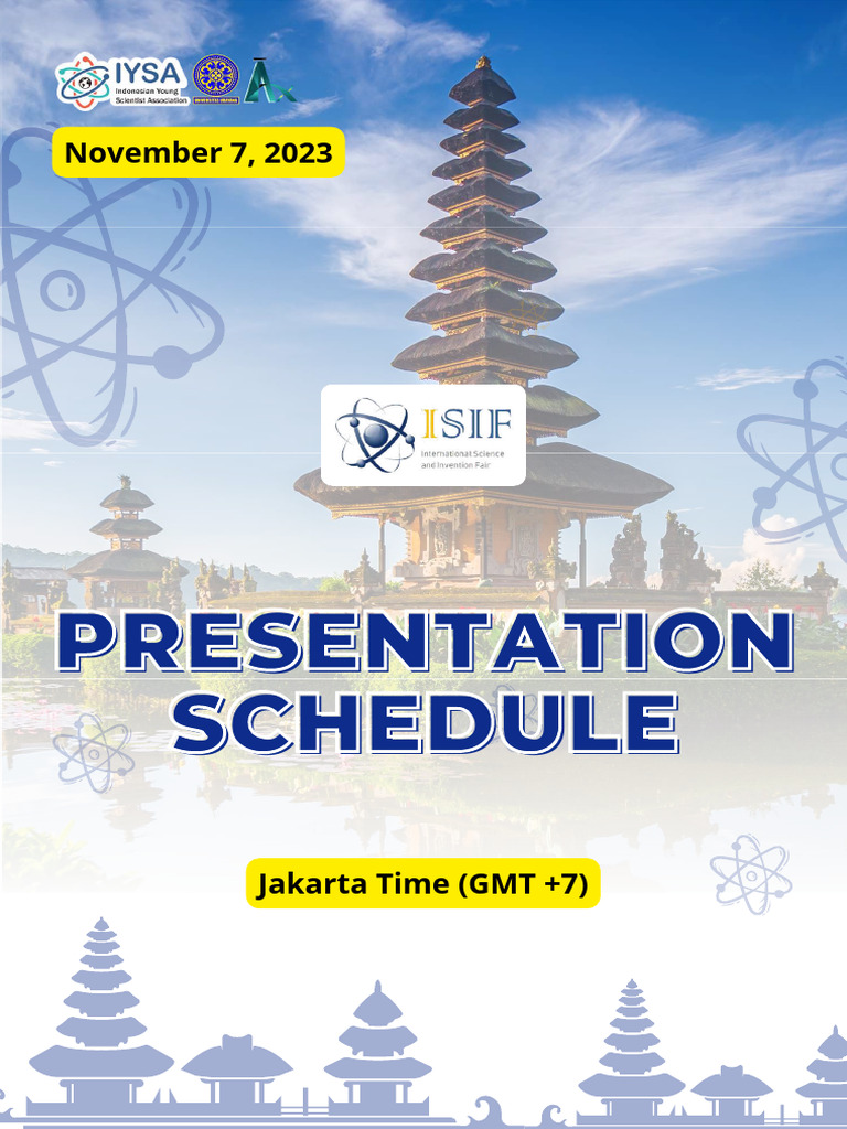 (PARTICIPANTS) PRESENTATION SCHEDULE ISIF 2023 (1) | PDF