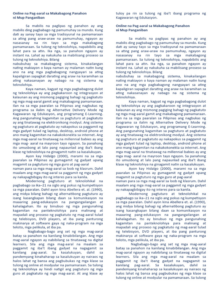 Lunsaran sa Sanaysay | PDF