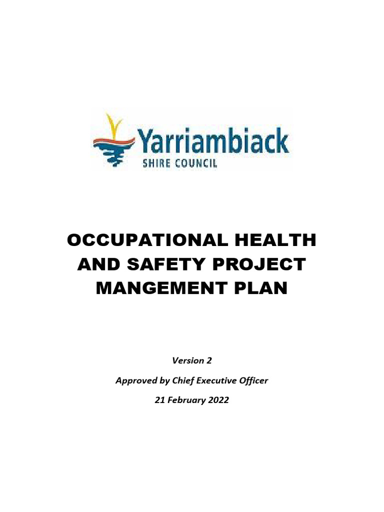 Ohs Project Management Plan | PDF | Occupational Safety And Health ...