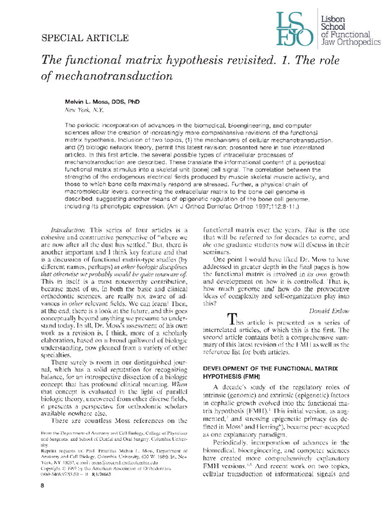Moss-The-Functional-Matrix | PDF