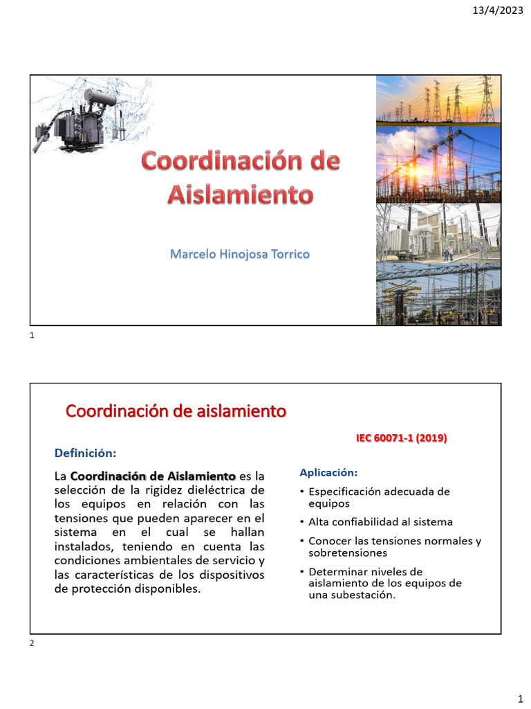 Coordinación de Aislamiento Eléctrico | PDF | Aislador (Electricidad) | Relámpago