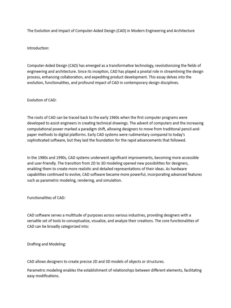 The Evolution and Impact of Computer | PDF | Computer Aided Design | Simulation