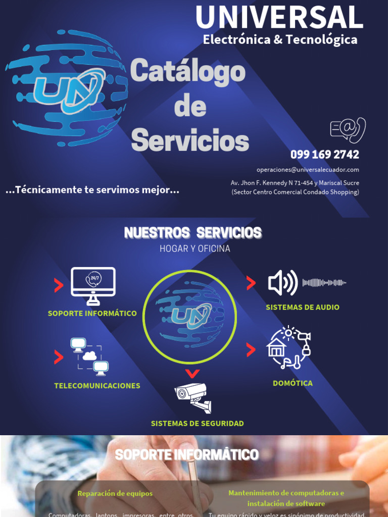 Presentación Catálogo Servicios Corporativo Azul | PDF | Circuito cerrado de televisión ...