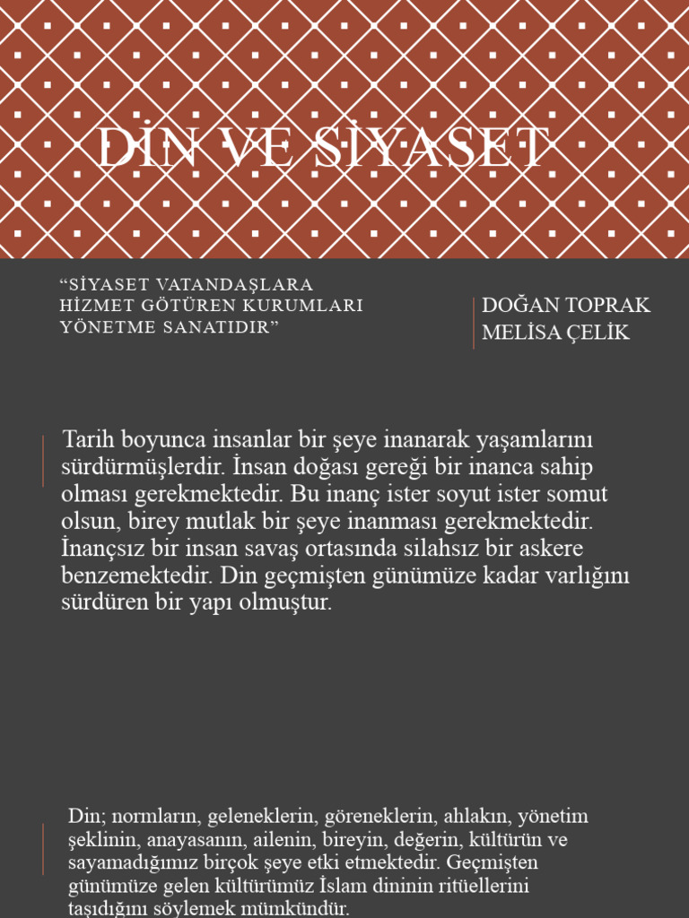Din Ve Siyaset | PDF