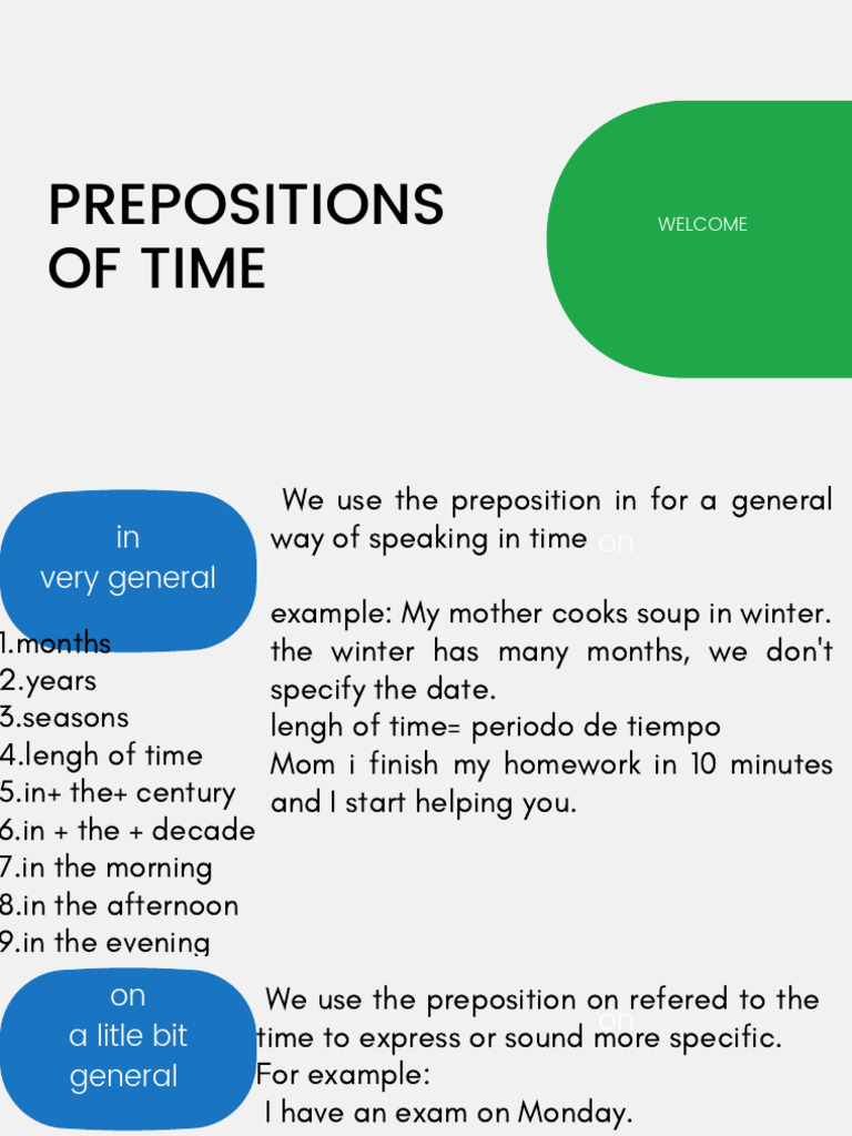 PREPOSITIONS OF TIME | PDF | Observances