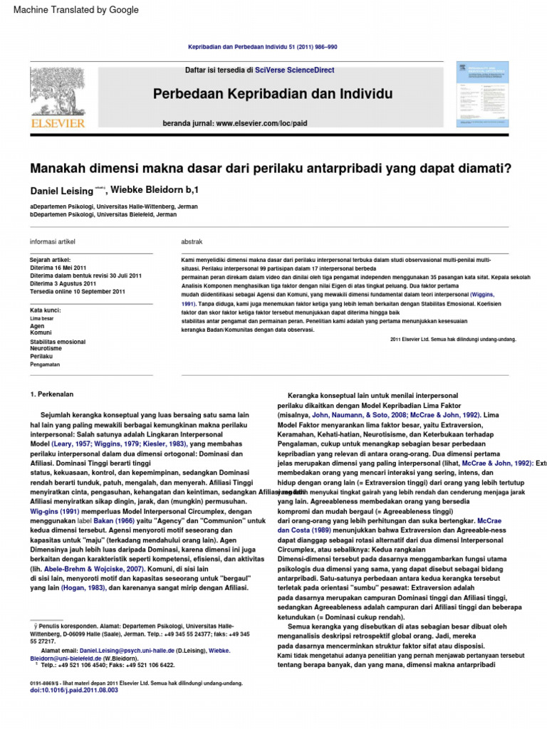 Which Are The Basic Meaning Dimensions o | PDF