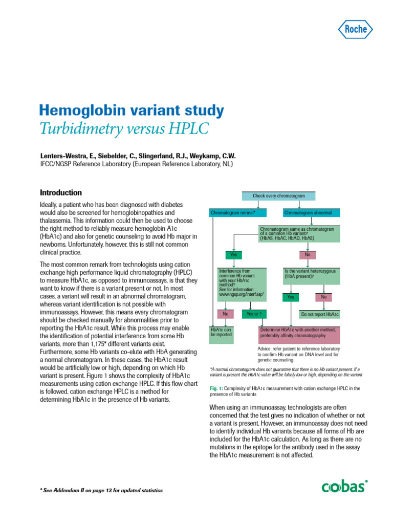 Hemoglobin Variant Study | PDF | Glycated Hemoglobin | Biochemistry