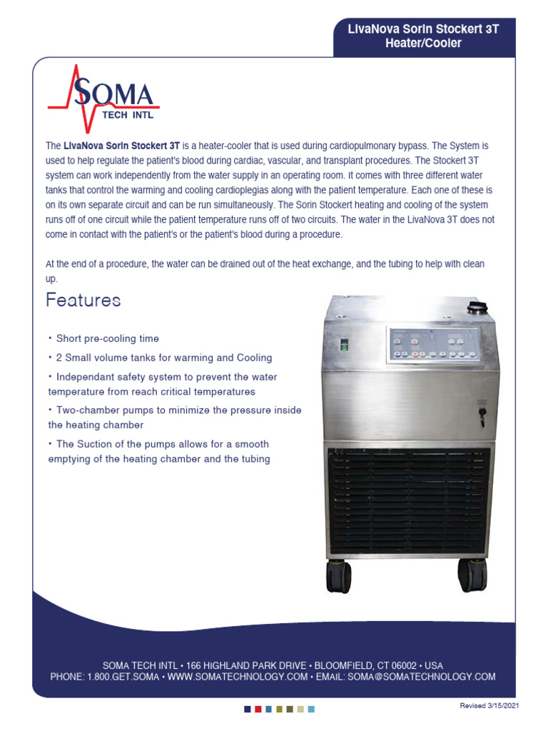 Sorin Heater Cooler Sorin 3T Stockert 3T LivaNova 3T | PDF | Water ...