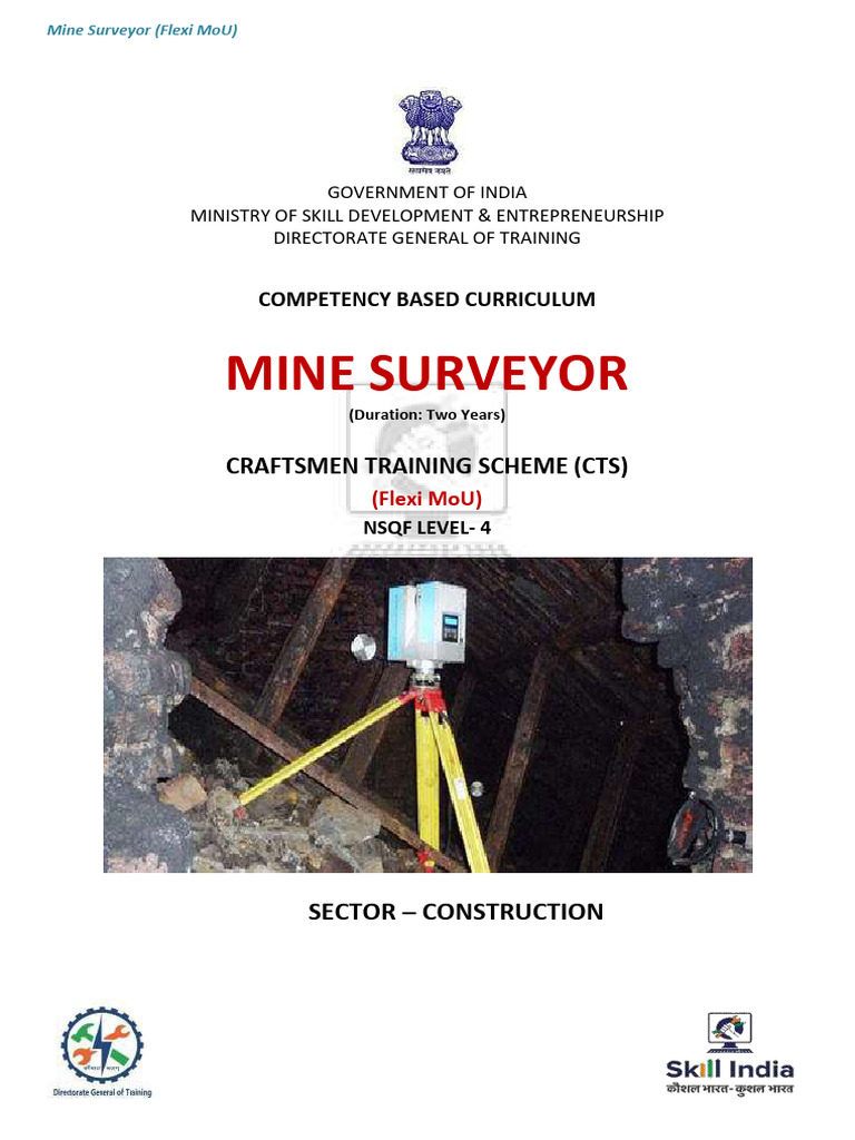 Mine Surveyor FLX1.0 NSQF-4 Compressed | PDF | Surveying | Compass