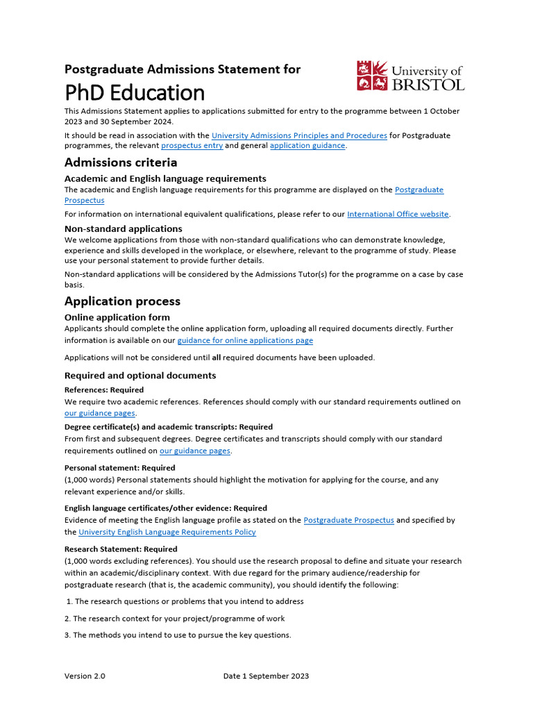 PHD Education | PDF | Postgraduate Education | Academic Degree