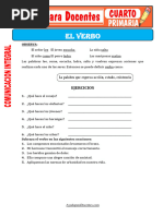 Práctica Sobre Los Verbos - 4to de Primaria | PDF