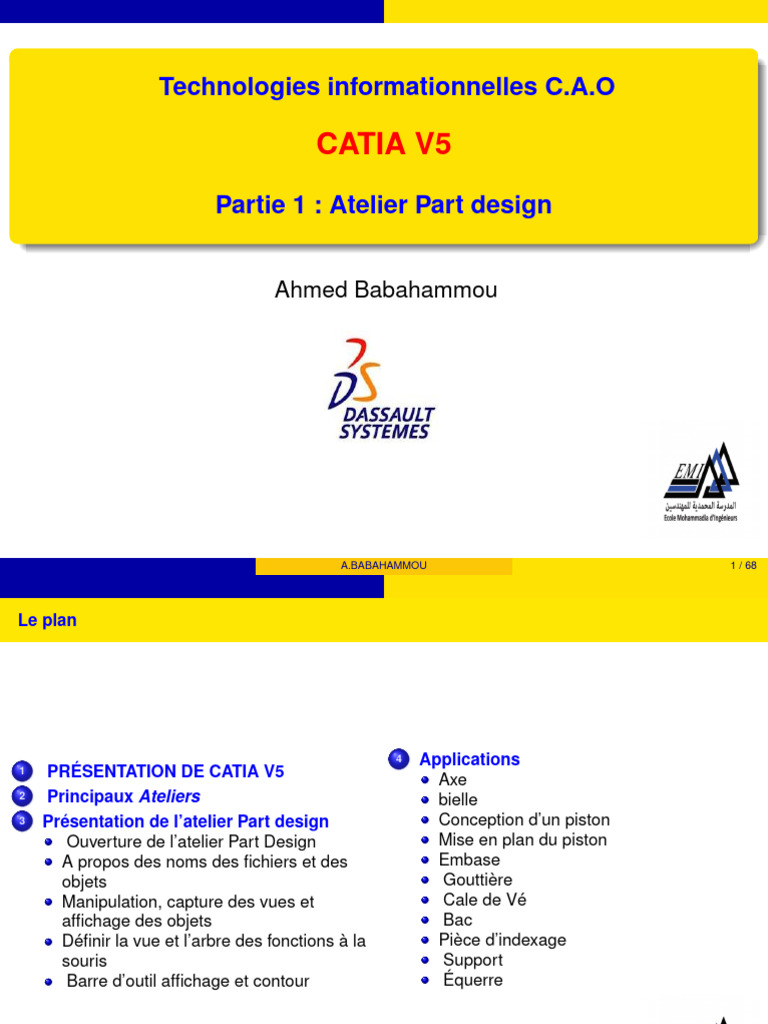 Conception et mise en plan avec CATIA V5 | PDF | Dessin technique ...