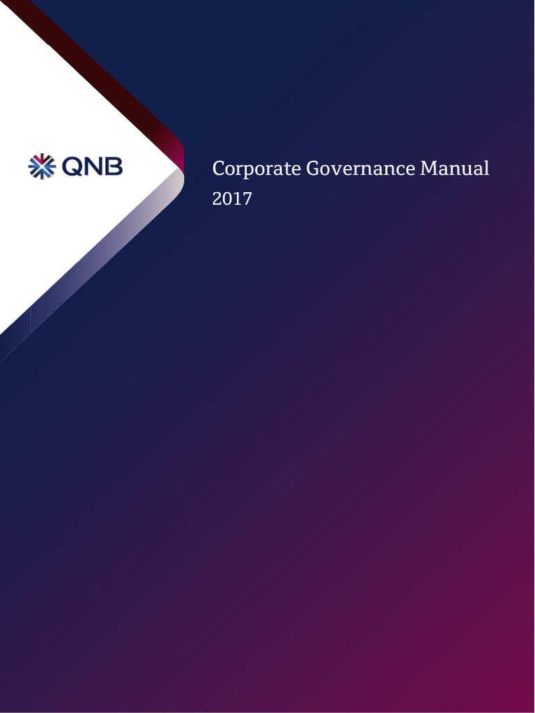 QNB Governance Manaual | PDF | Corporate Governance | Governance