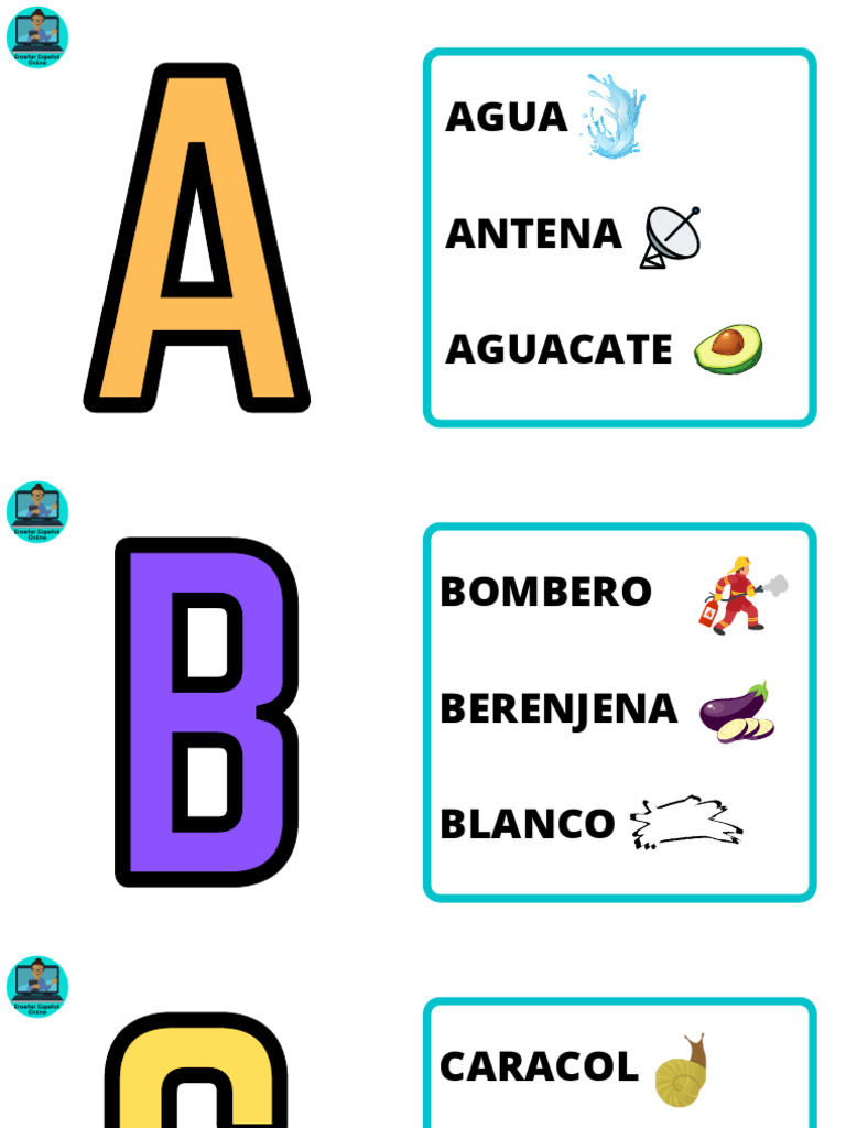 TARJETAS-ABECEDARIO-1 | PDF