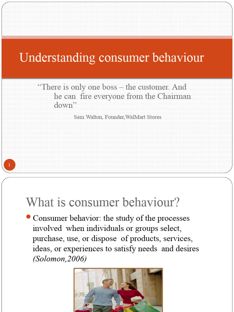 Introduction To CB | PDF | Behavior | Consumer Behaviour