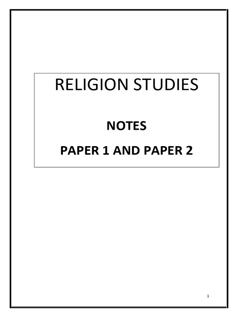 Rs Notes Paper | PDF | Interfaith Dialogue | Abrahamic Religions