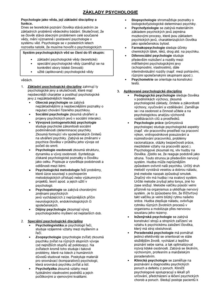 ZÁKLADY PSYCHOLOGIE | PDF ZÁKLADY PSYCHOLOGIE | PDF